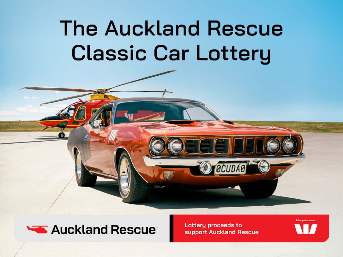 Cuda Classic Car Lottery 2026 – Auckland Rescue Helicopter Trust